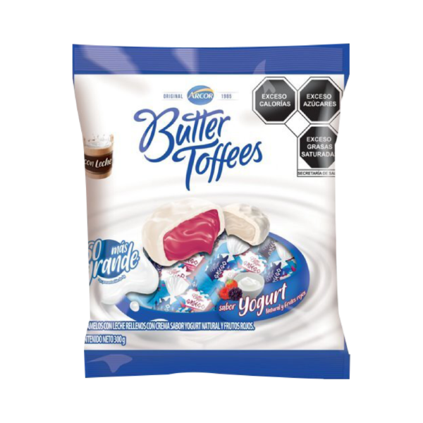 CAR BUTTER TOFFEES 50 PZA YOGURT GRIEGO | Dulfi Dulcería